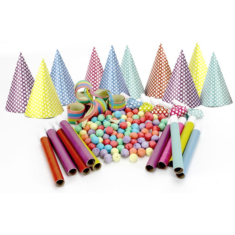 Pochette Cotillons 10 Personnes en Carton - 100%FETE Le Shop