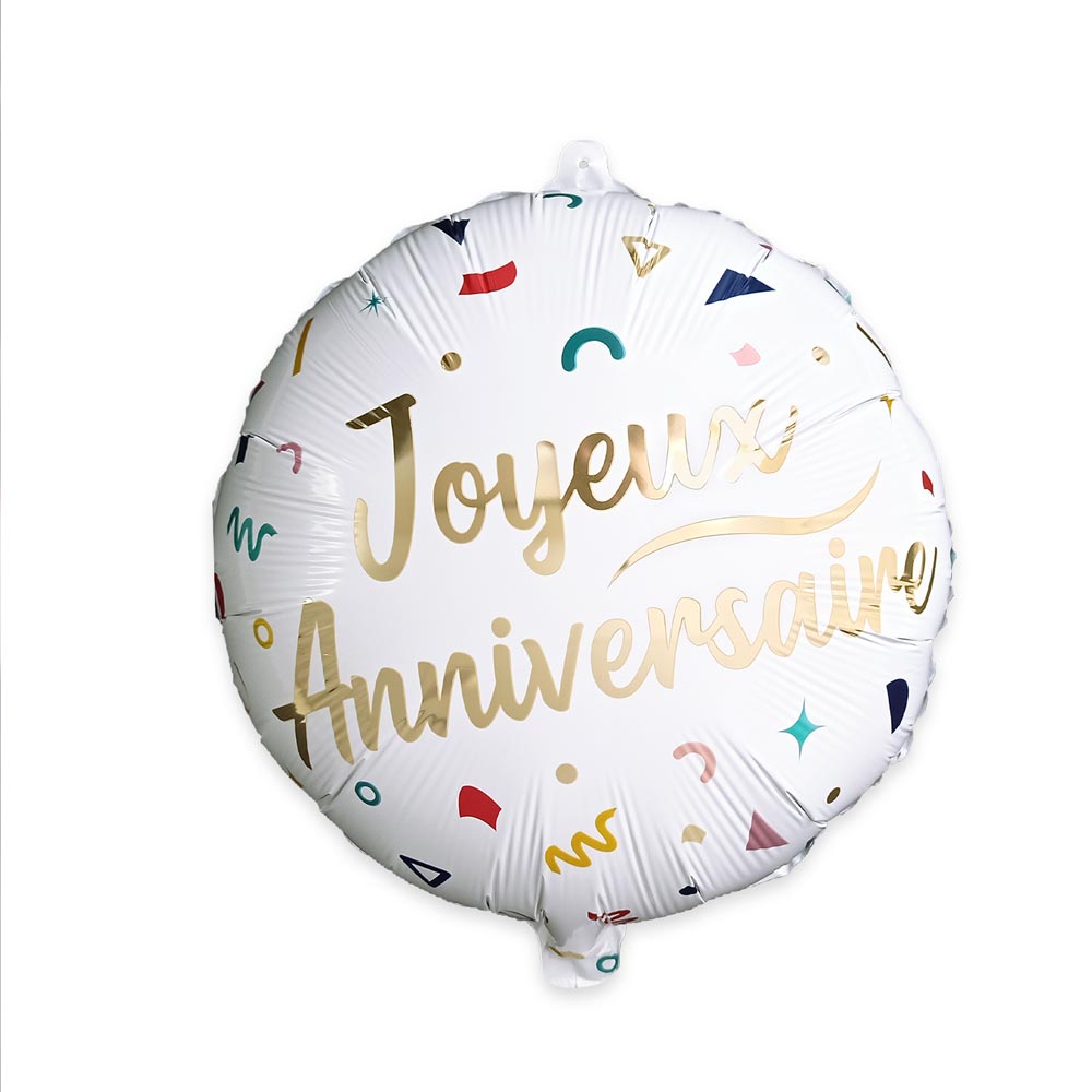 Ballon Joyeux Anniversaire - 100%FETE Le Shop