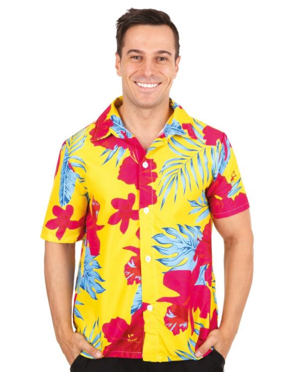Chemise Hawaïenne Fleurs Adulte - 100%FETE Le Shop